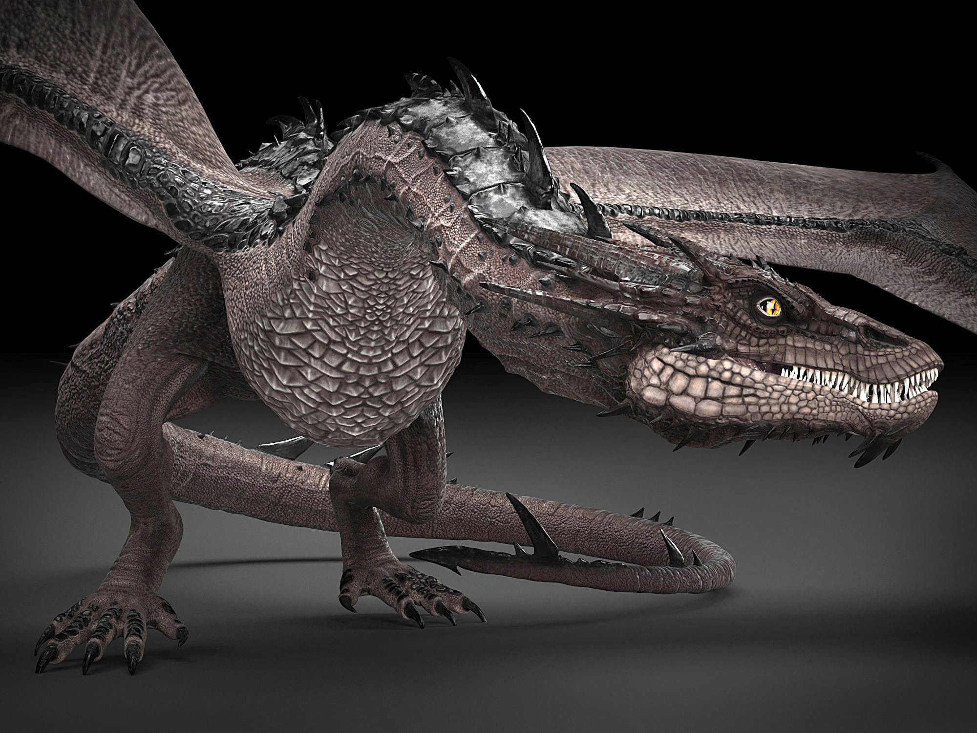 Smaug Hobbit Dragon 3D model rigged | CGTrader