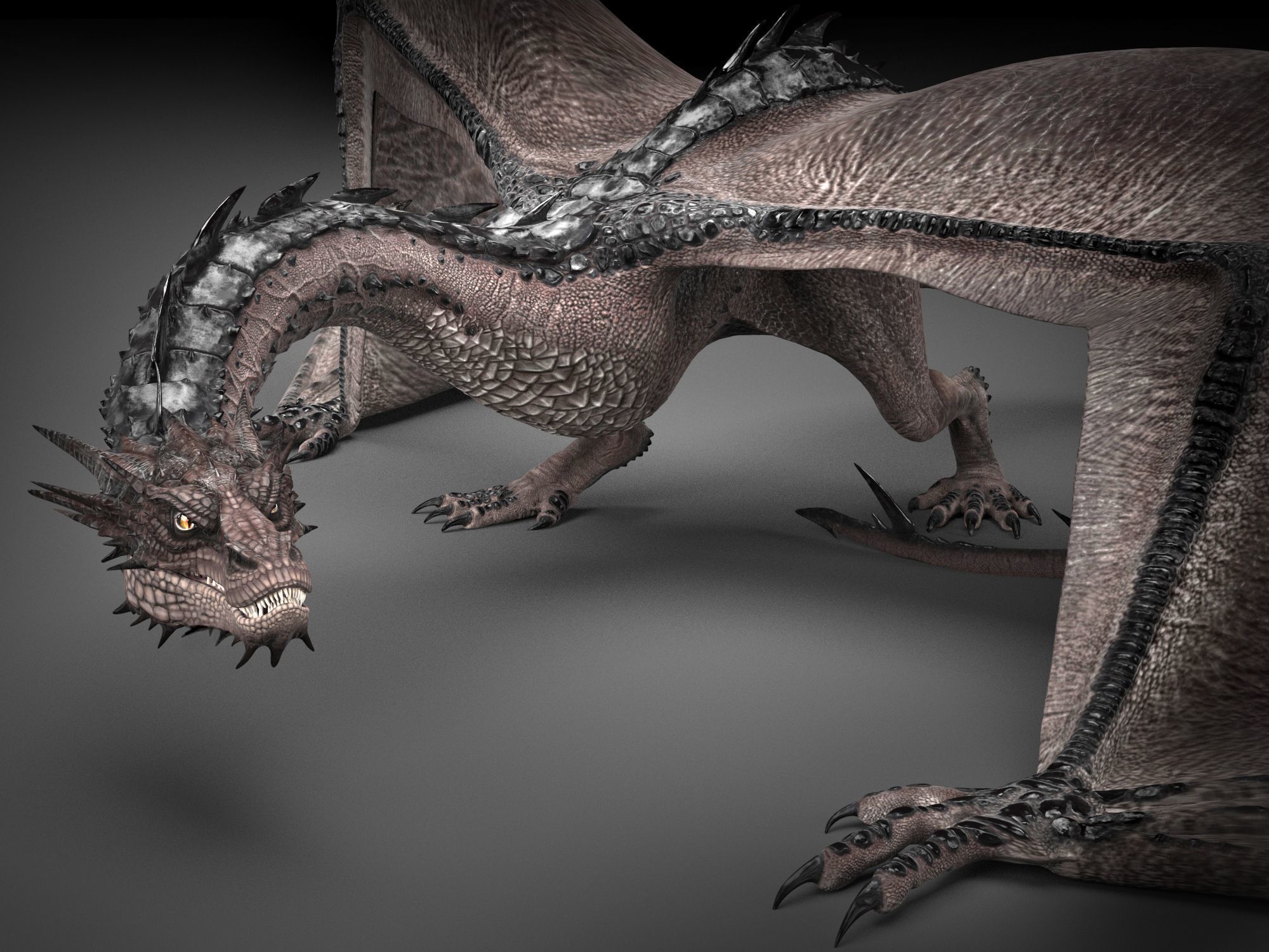 Smaug Hobbit Dragon 3D model rigged | CGTrader