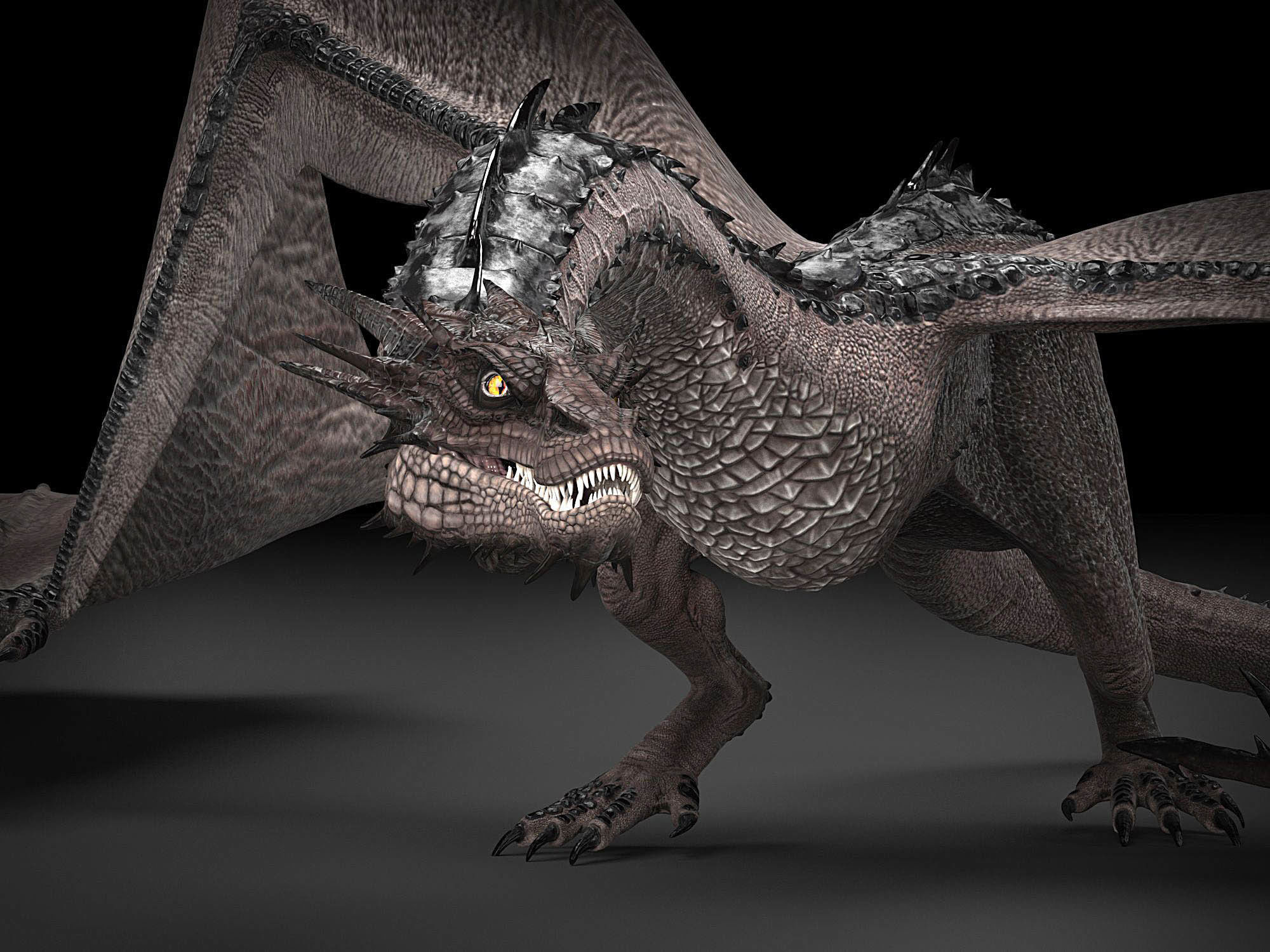 Smaug Hobbit Dragon 3D model rigged | CGTrader