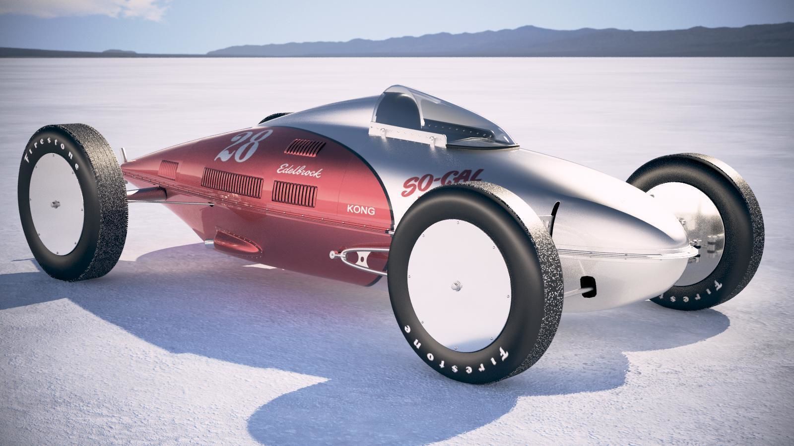So-Cal Belly Tank Bonneville 3D model | CGTrader
