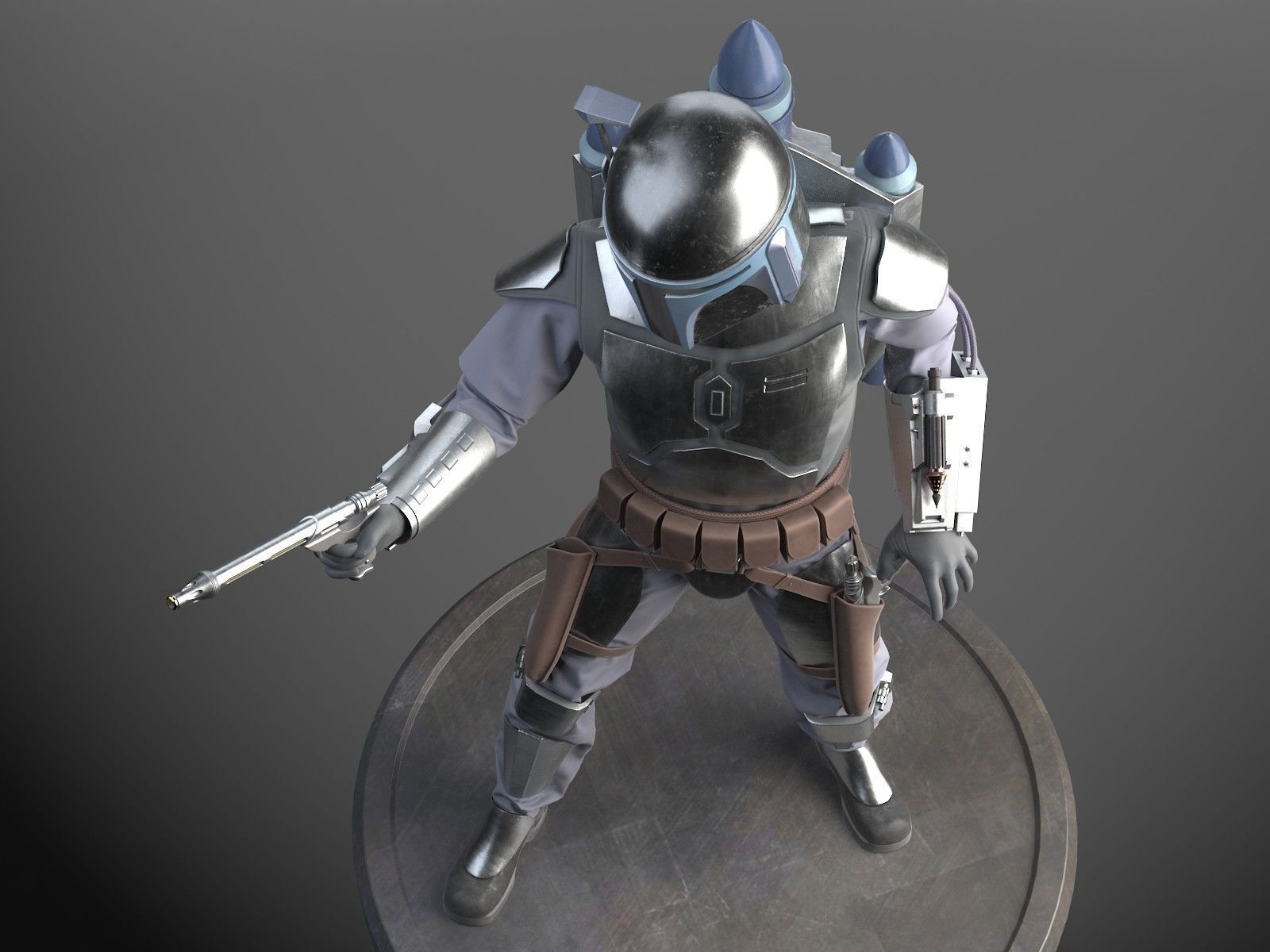 Star Wars Jango Fett 3d Model Rigged Cgtrader