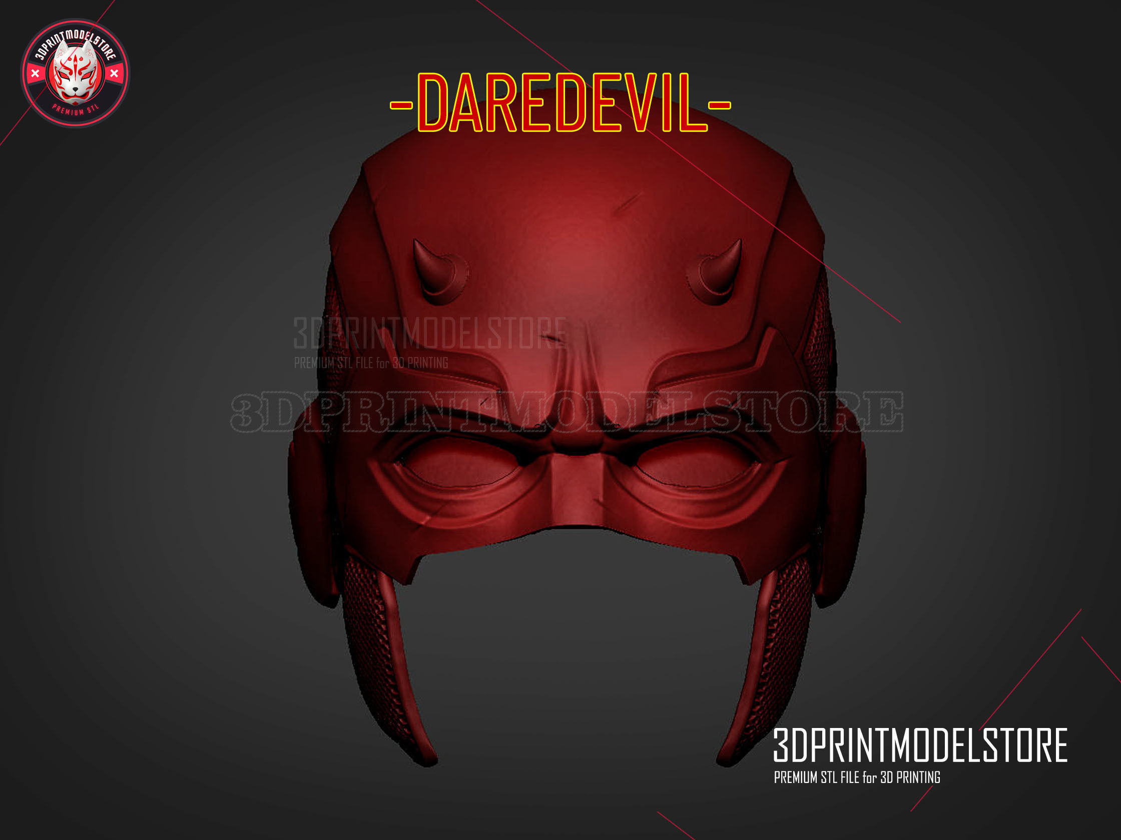 Daredevil Mask Marvel Cosplay - Halloween Costume 3D model 3D printable ...