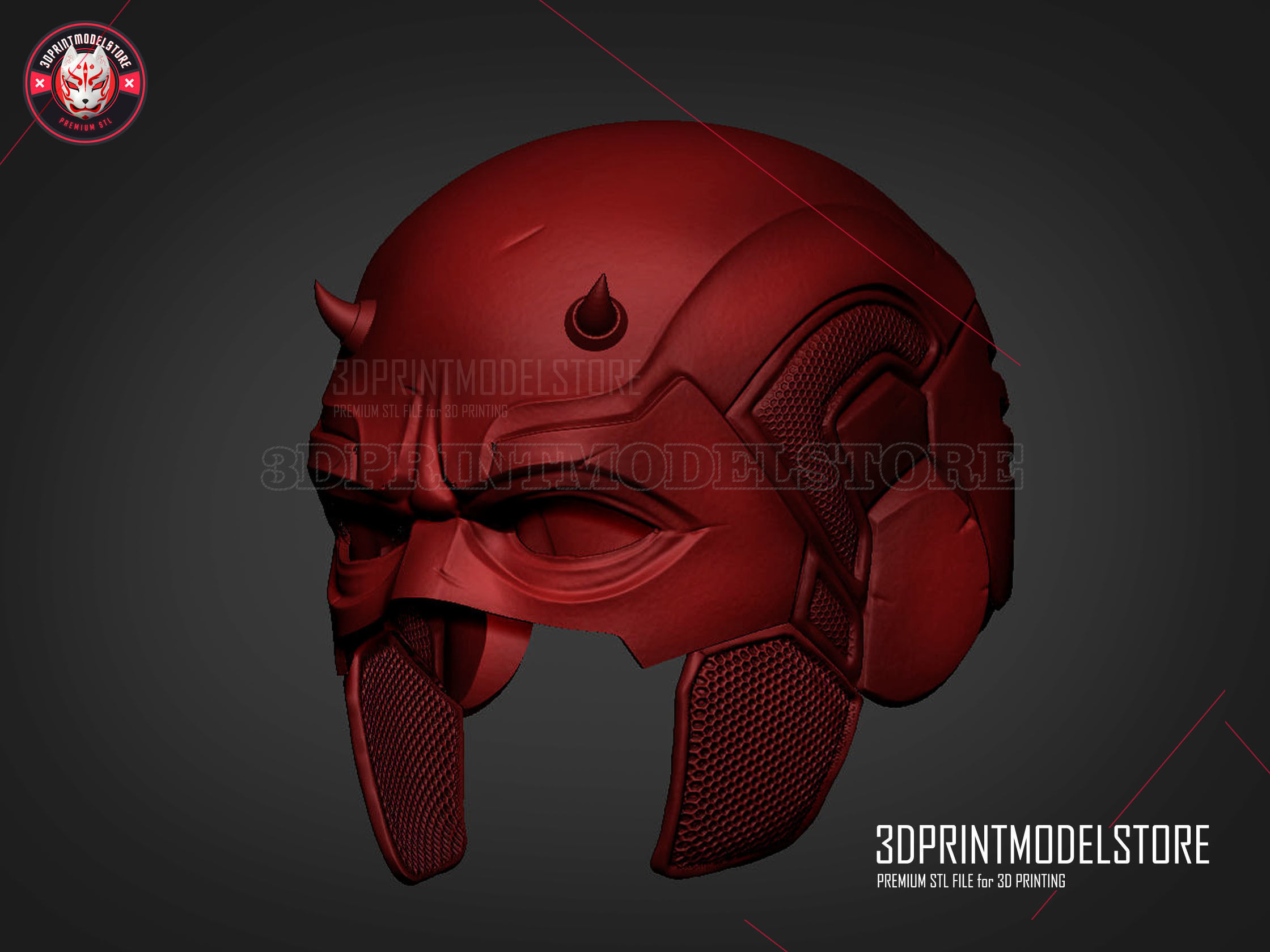 Daredevil Mask Marvel Cosplay - Halloween Costume 3D model 3D printable ...