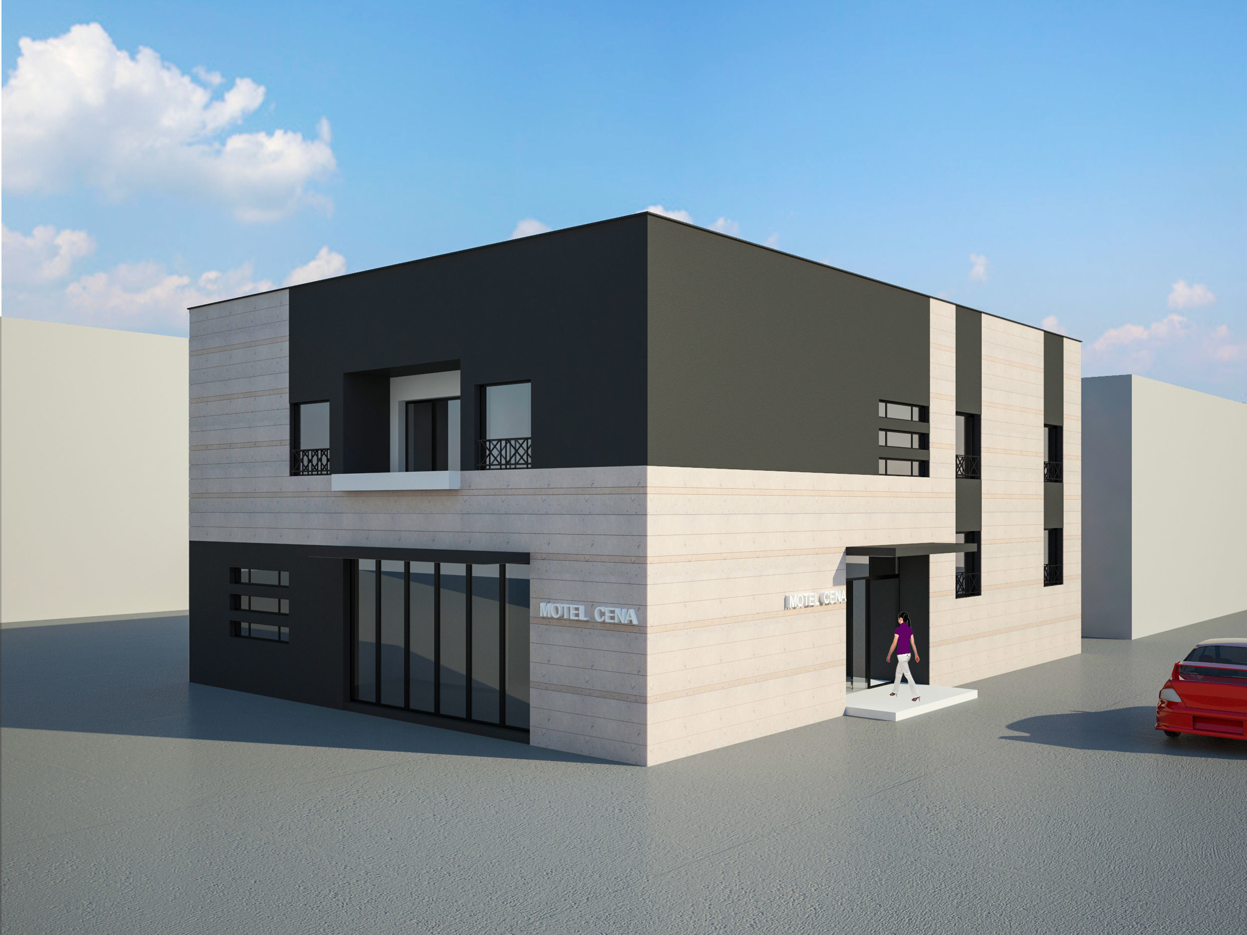 Motel 3D building 3D model | CGTrader