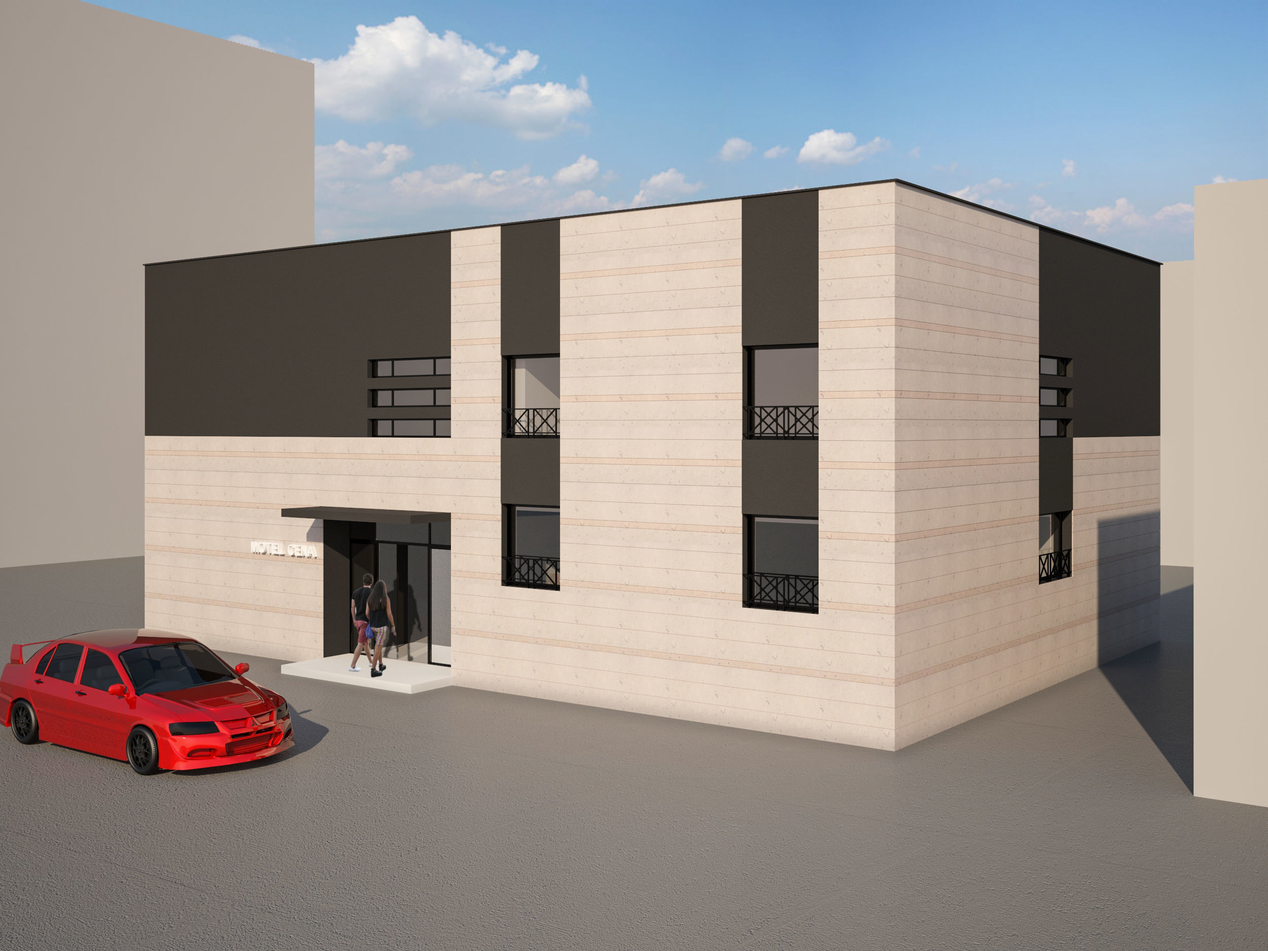 Motel 3D building 3D model | CGTrader