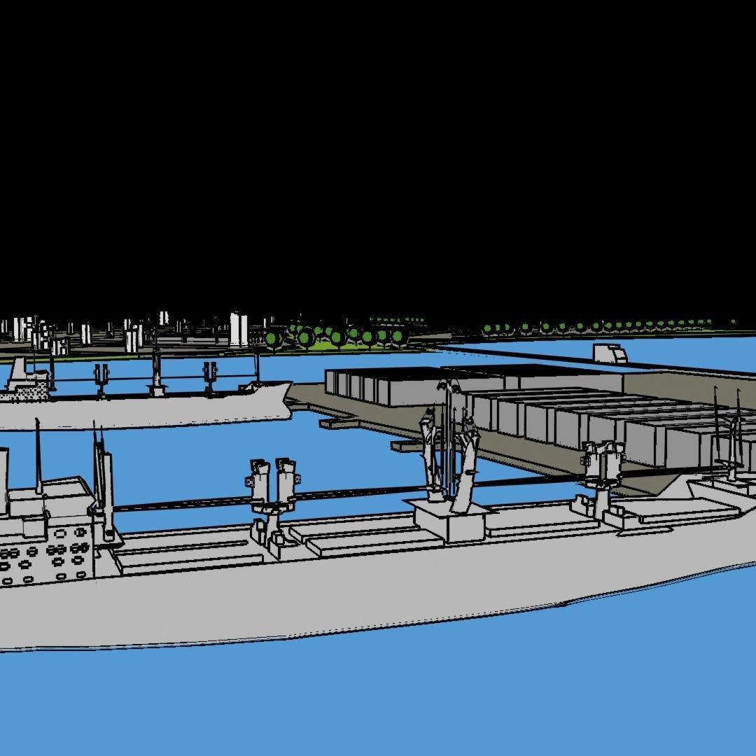 Port City Low Poly 3D model | CGTrader
