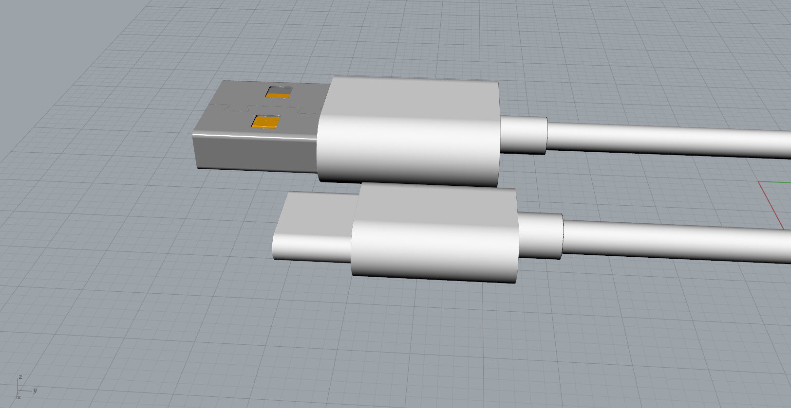 TYPE C USB CABLE 3D model 3D model 3D printable | CGTrader