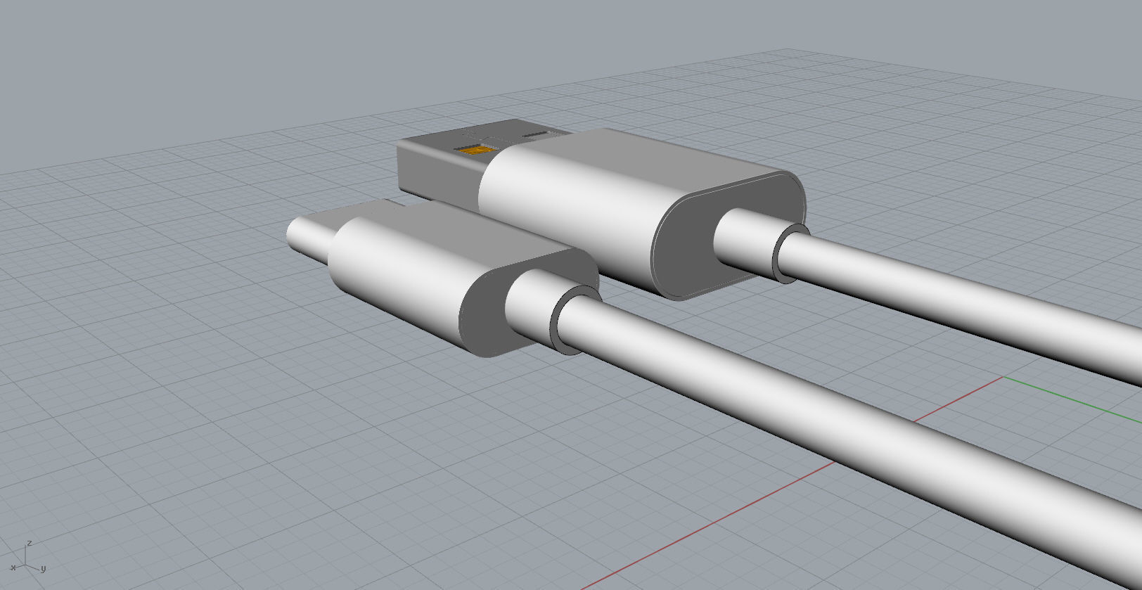 TYPE C USB CABLE 3D model 3D model 3D printable | CGTrader