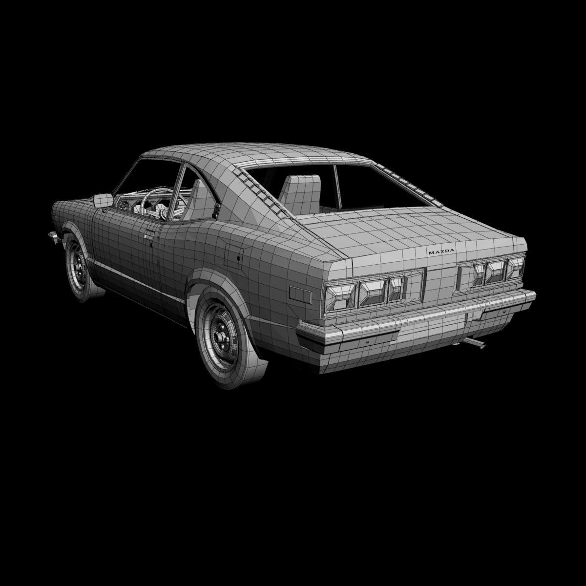 Mazda 818 Grand Familia Coupe 3D model | CGTrader