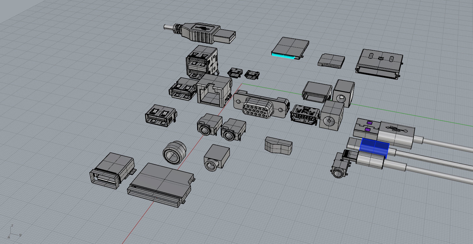 Various electronic component interfaces 3D Model 3D model 3D printable ...