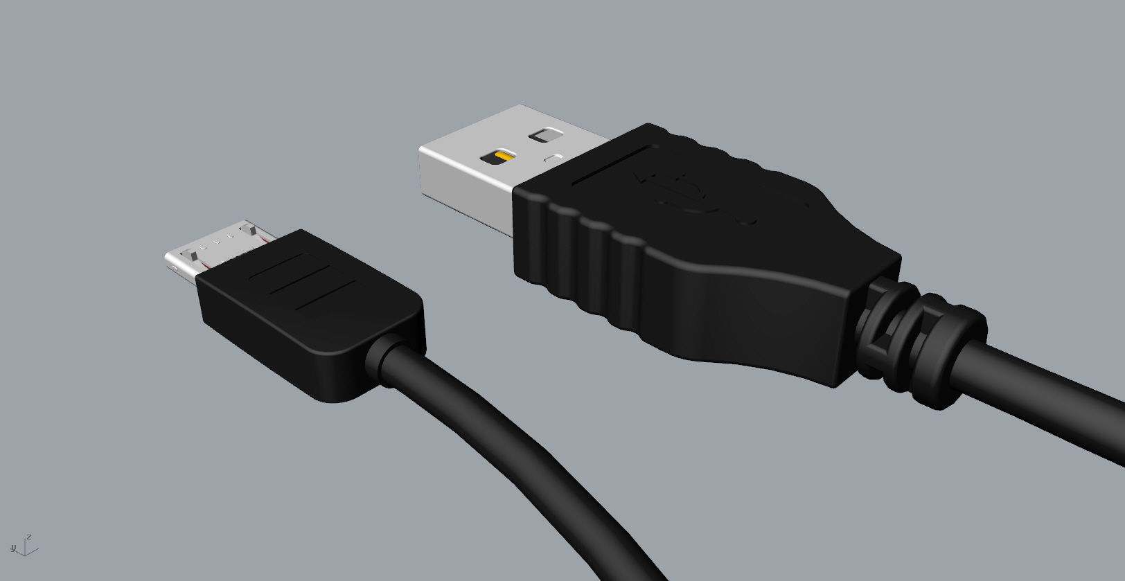 Original Micro USB 3d model design 3D model 3D printable | CGTrader
