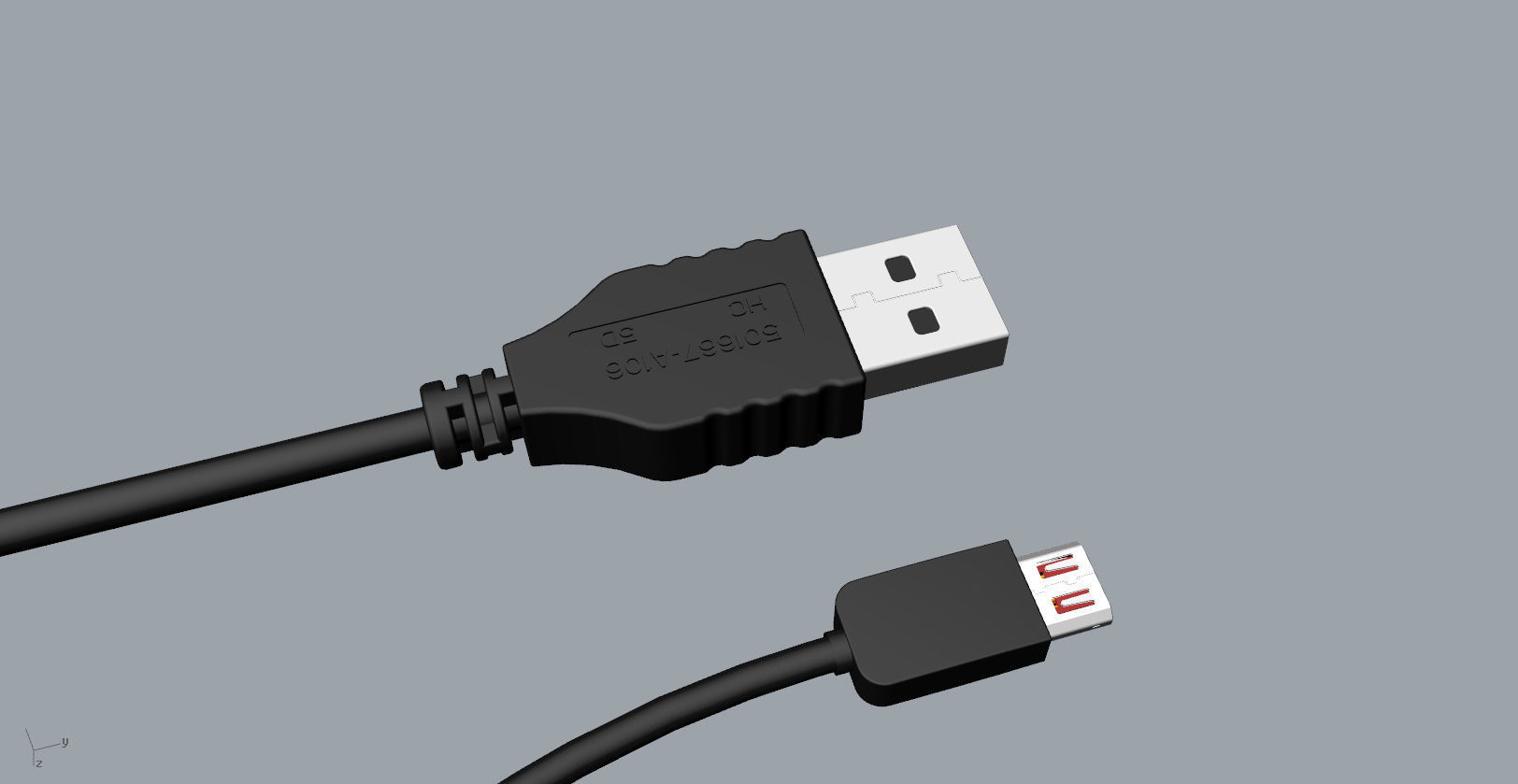 Original Micro USB 3d model design 3D model 3D printable | CGTrader