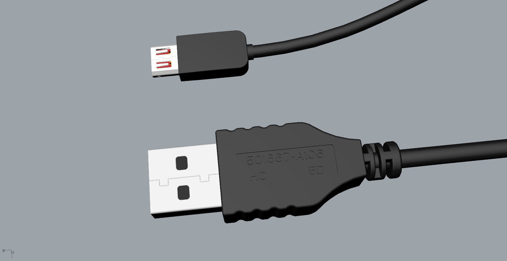 Original Micro USB 3d model design 3D model 3D printable | CGTrader