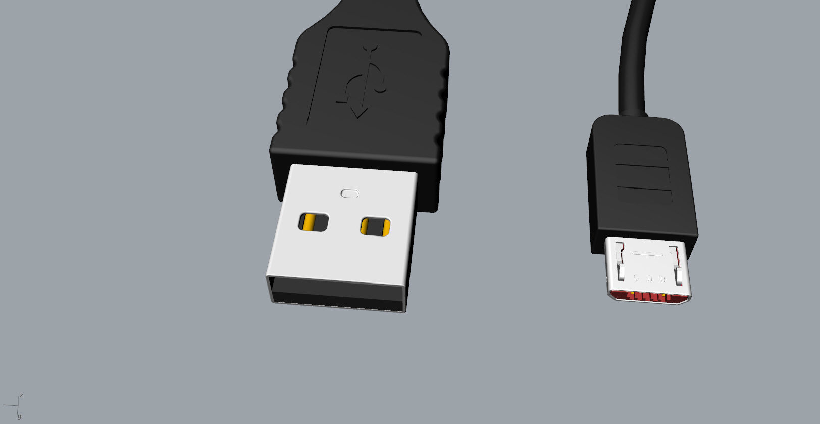 Original Micro USB 3d model design 3D model 3D printable | CGTrader