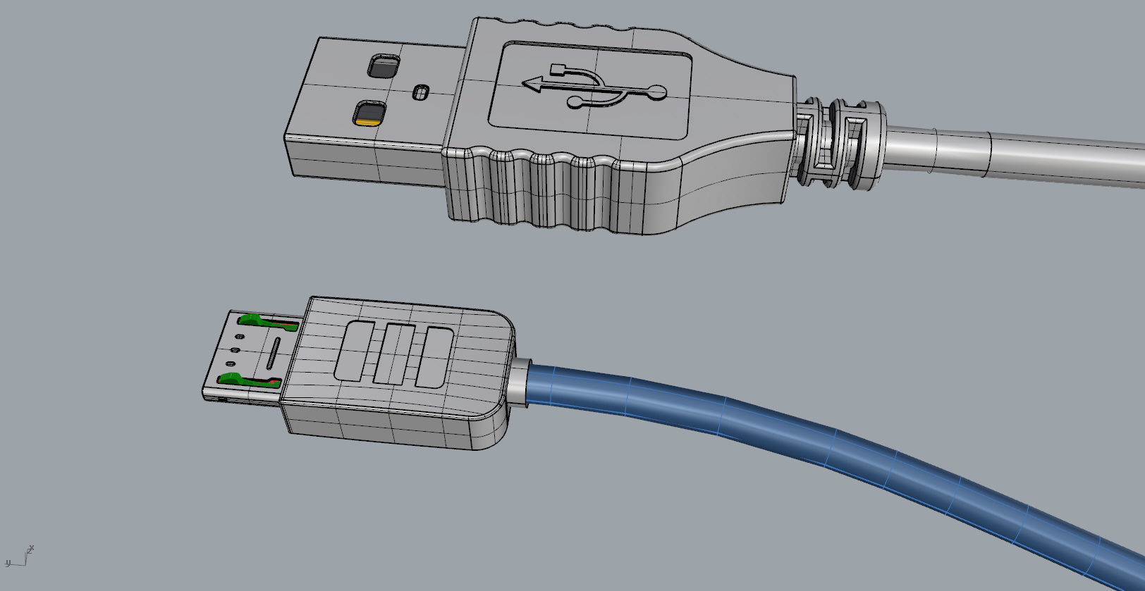 Original Micro USB 3d model design 3D model 3D printable | CGTrader