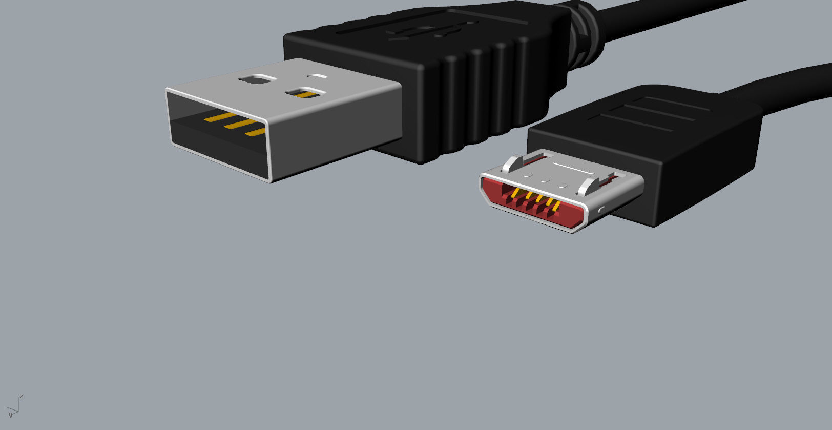 Original Micro USB 3d model design 3D model 3D printable | CGTrader