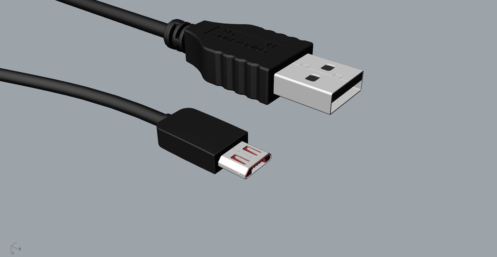 Original Micro USB 3d model design 3D model 3D printable | CGTrader