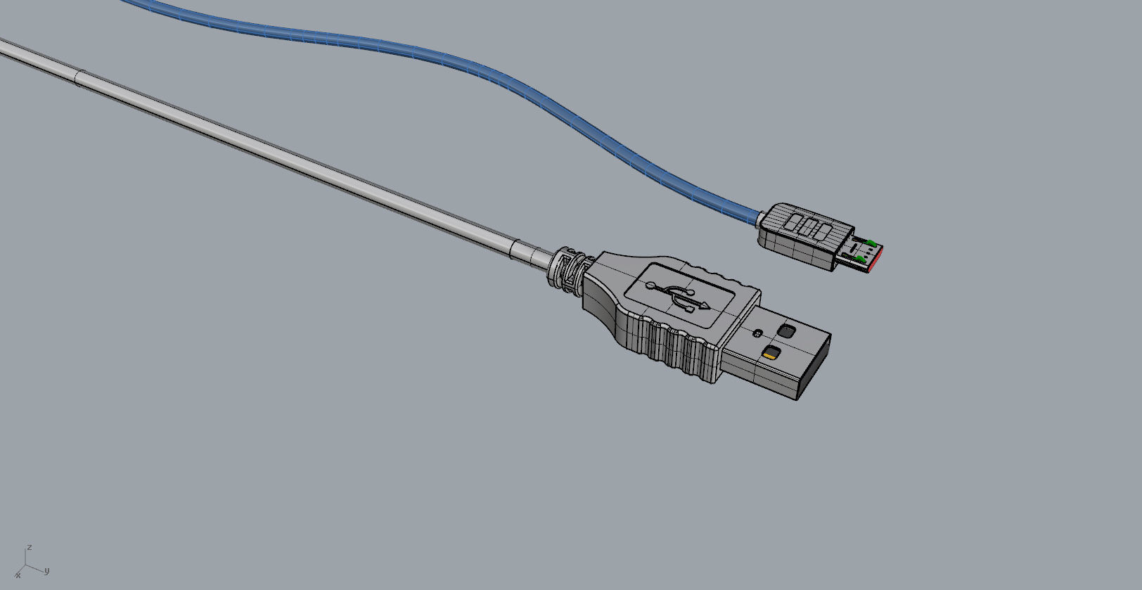 Original Micro USB 3d model design 3D model 3D printable | CGTrader