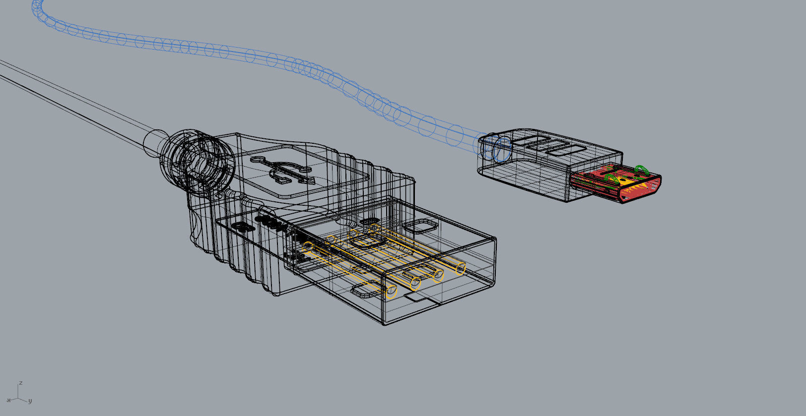 Original Micro USB 3d model design 3D model 3D printable | CGTrader