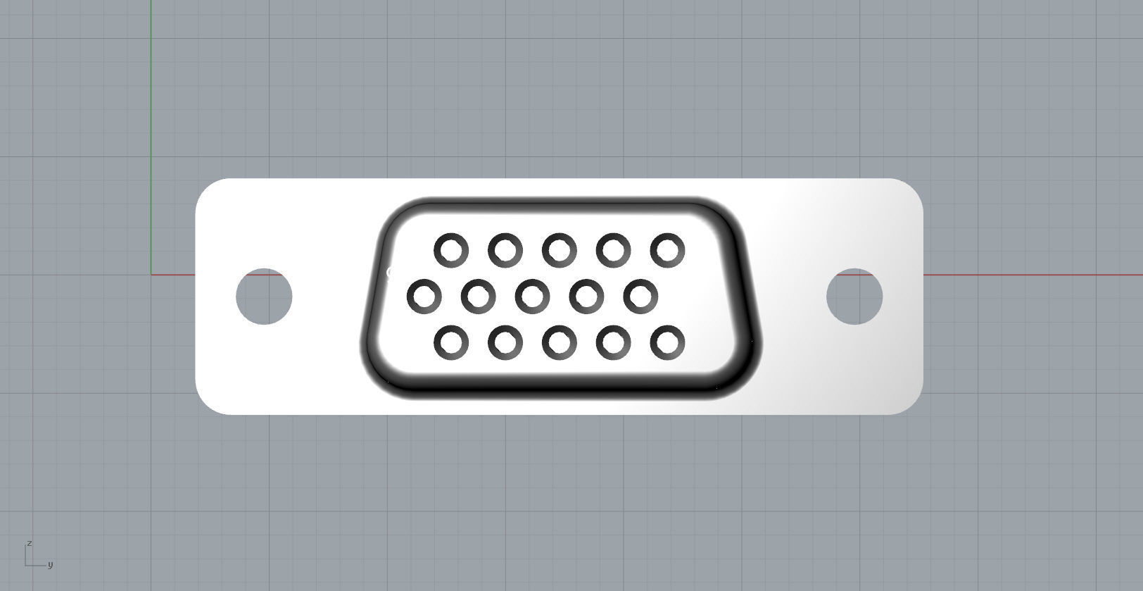 VGA cable interface 3D model 3D model 3D printable | CGTrader