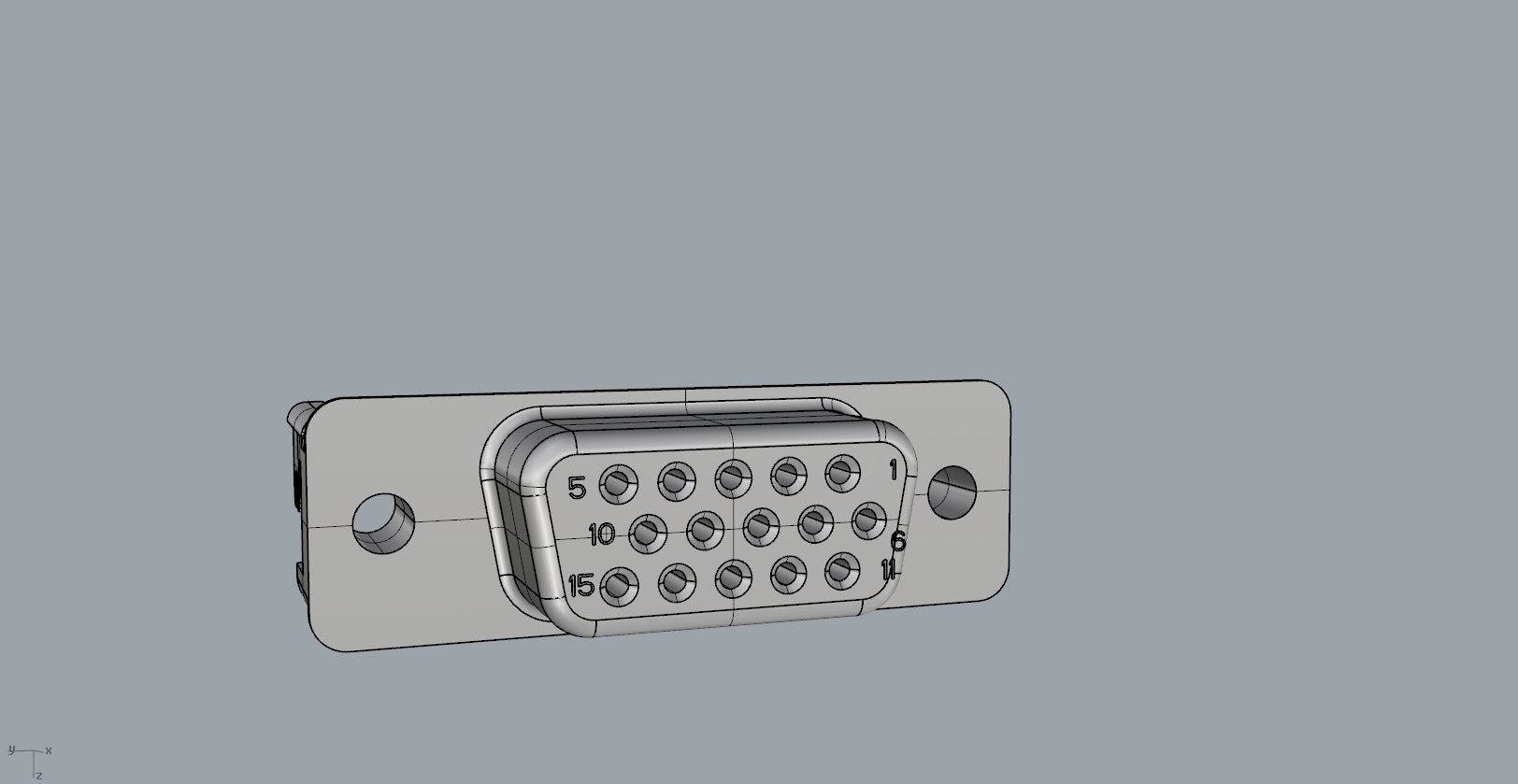 VGA cable interface 3D model 3D model 3D printable | CGTrader