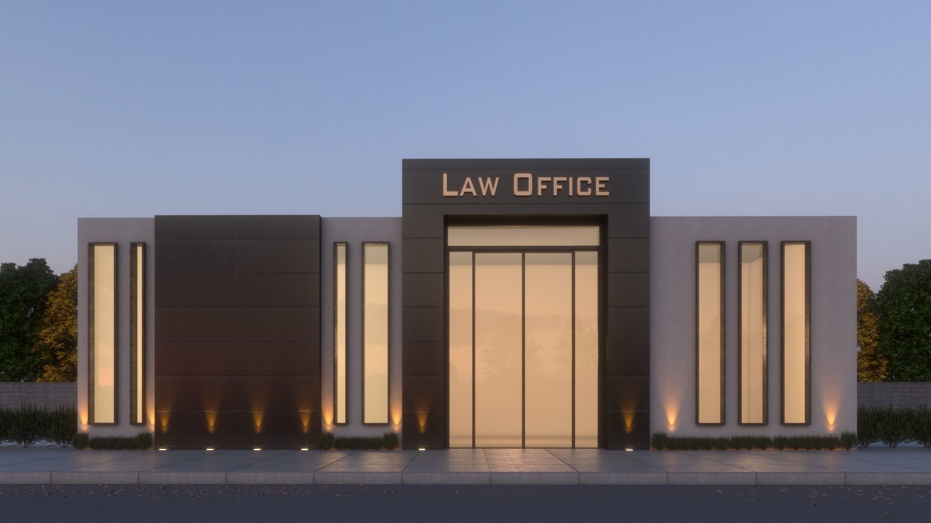 Facade Design -Law Office free 3D model | CGTrader