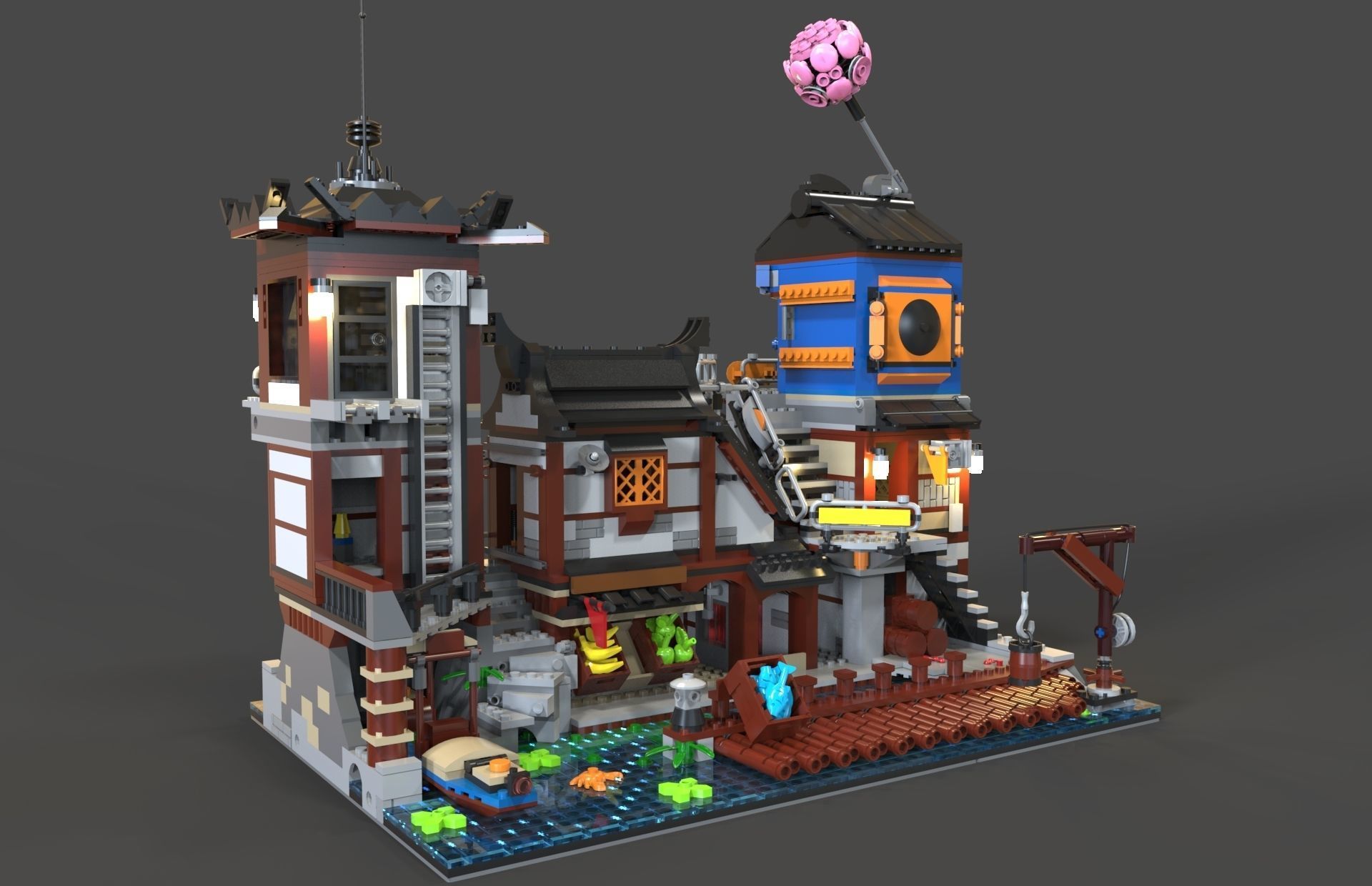Lego Ninjago city 3D model | CGTrader