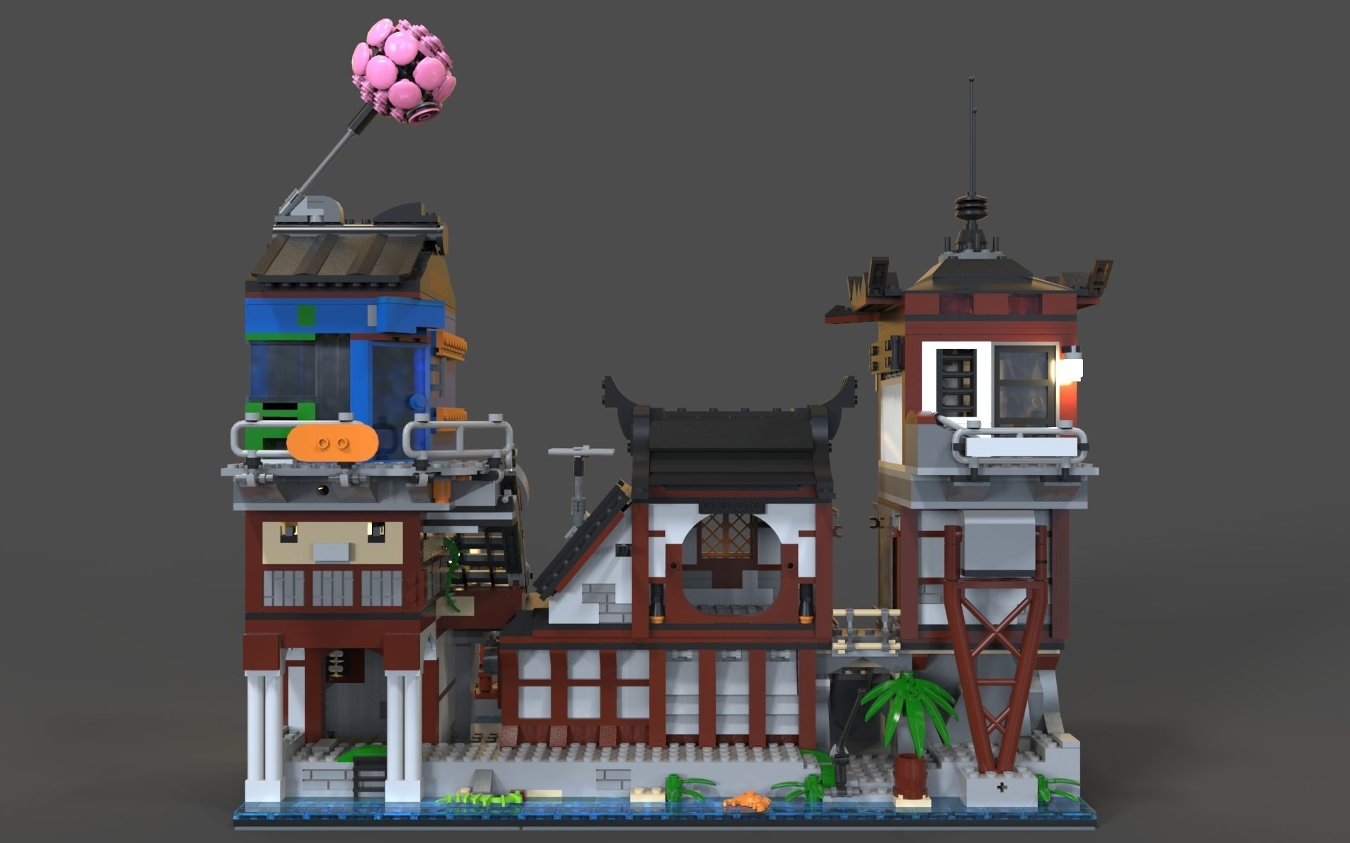 Lego Ninjago city 3D model | CGTrader