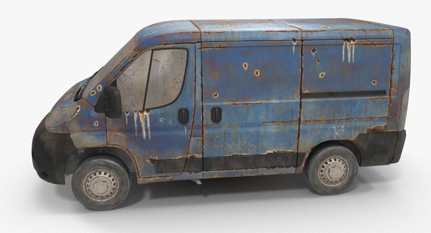 Rusty Van 02 3D model | CGTrader