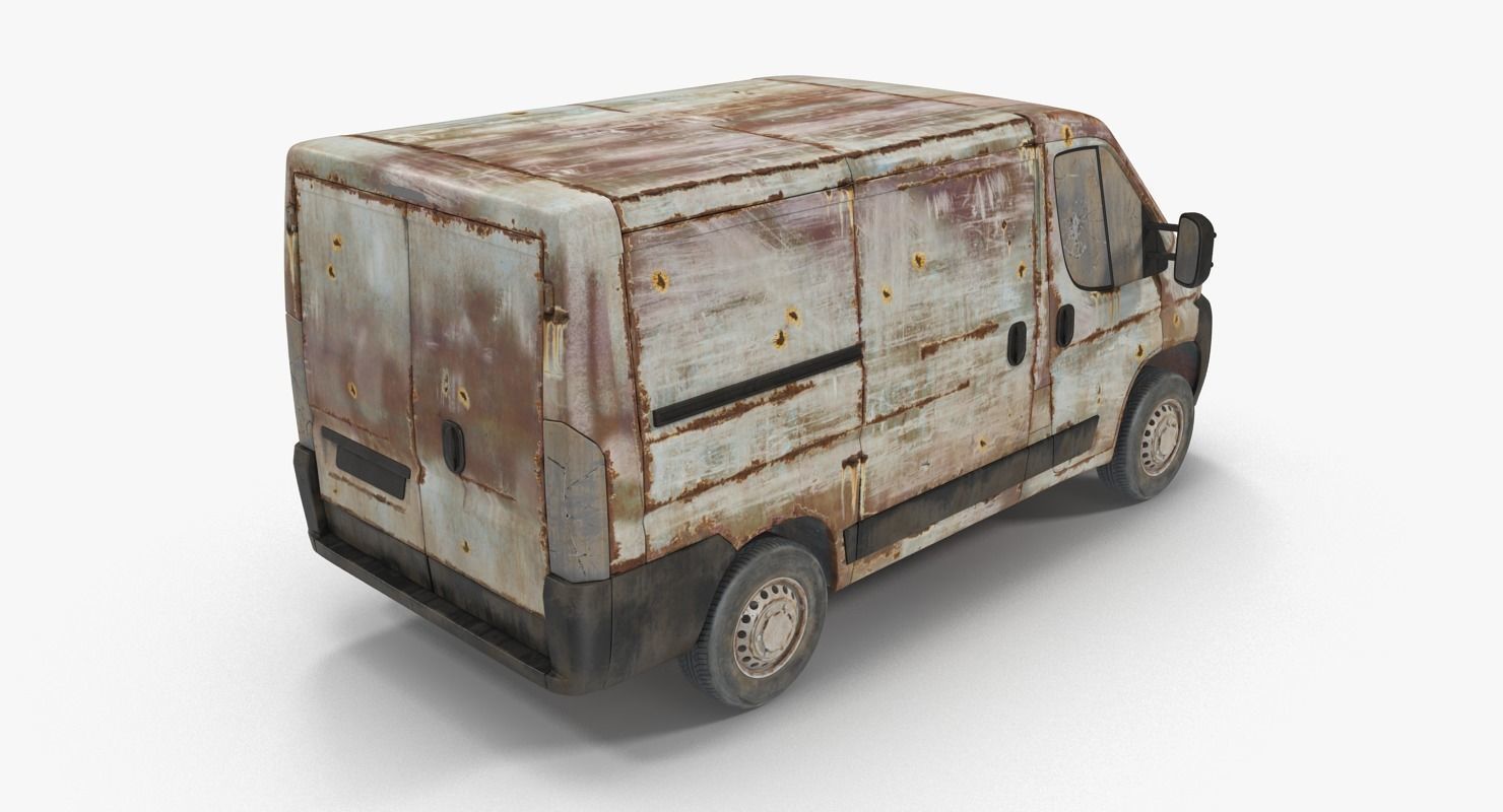 Rusty Van 02 3D model | CGTrader