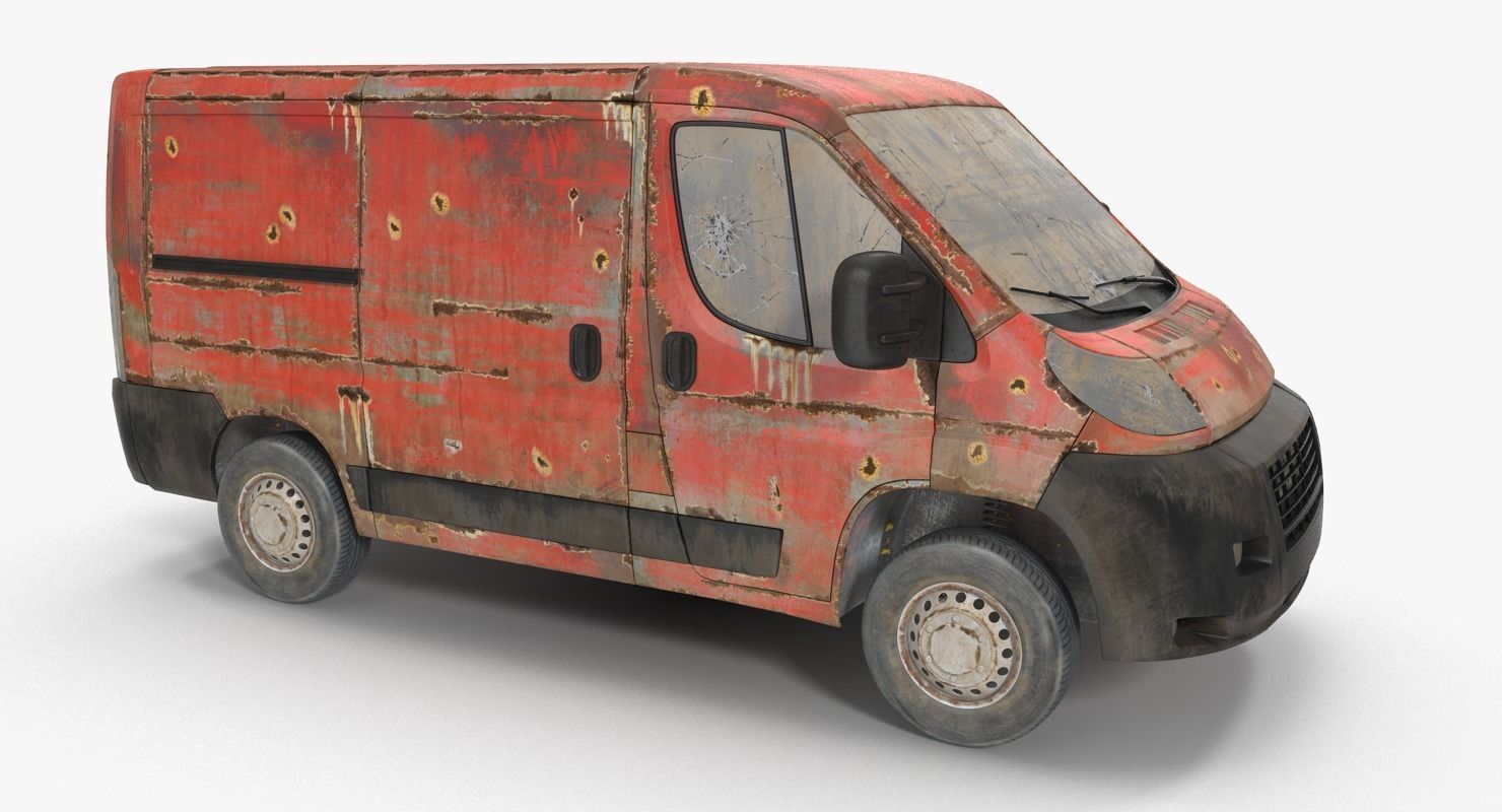 Rusty Van 02 3D model | CGTrader