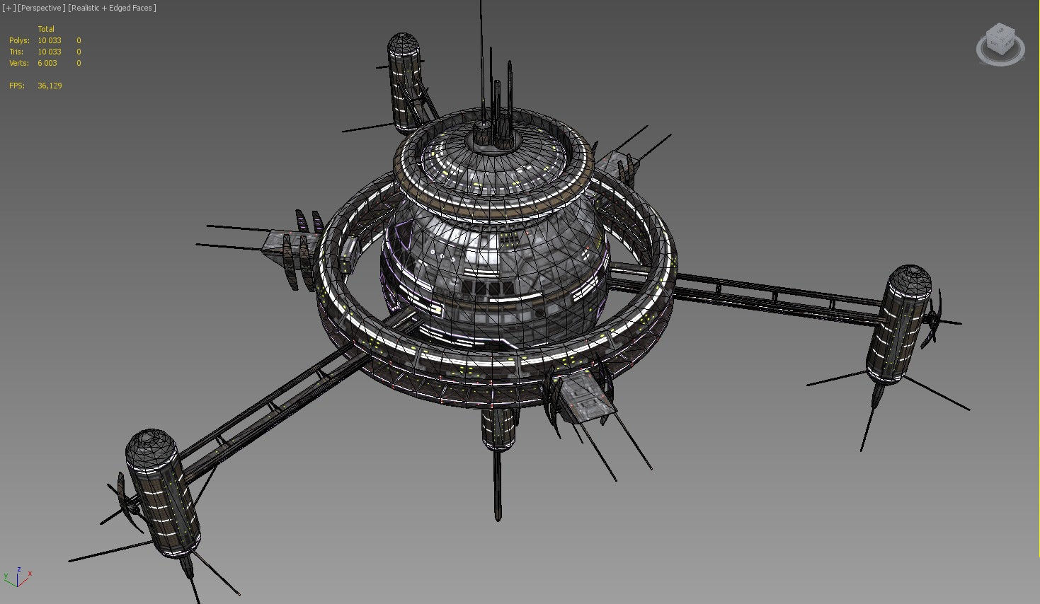 3D model Space Station Low Poly VR / AR / low-poly | CGTrader