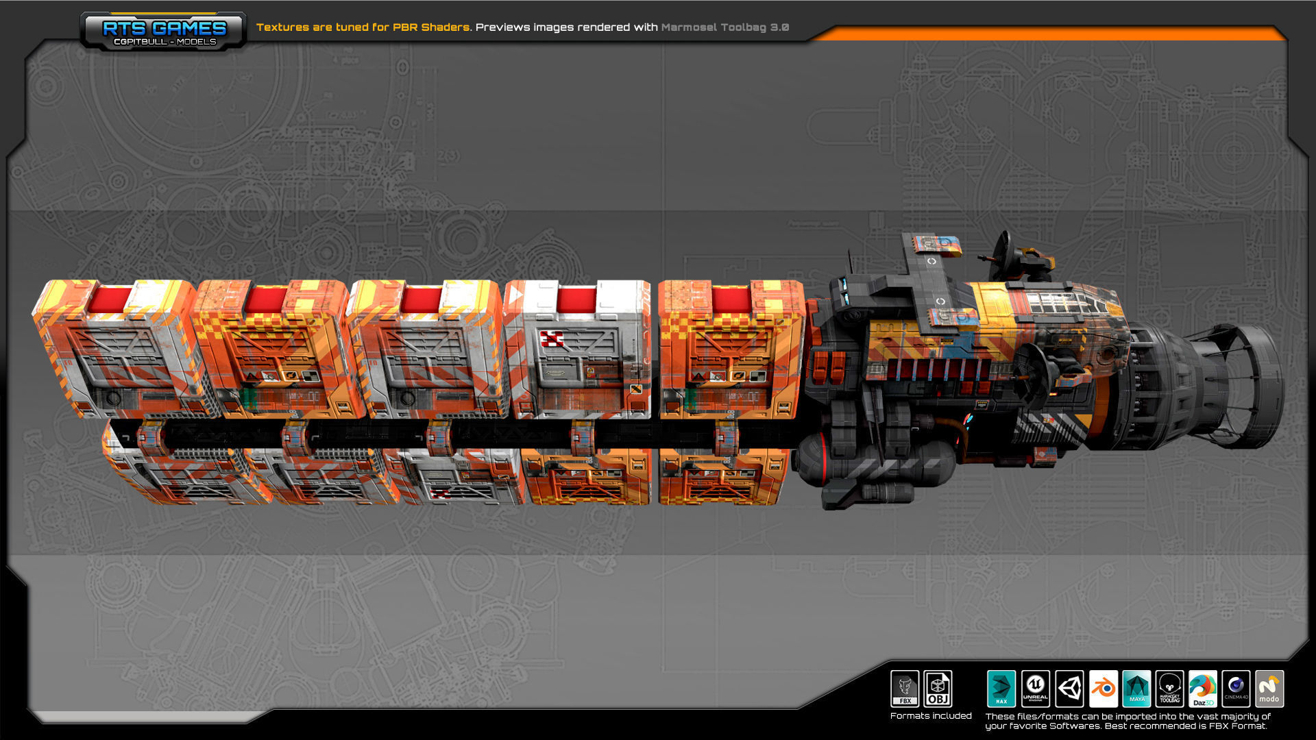 3D model FEDERATION Freighter GB2 VR / AR / low-poly | CGTrader