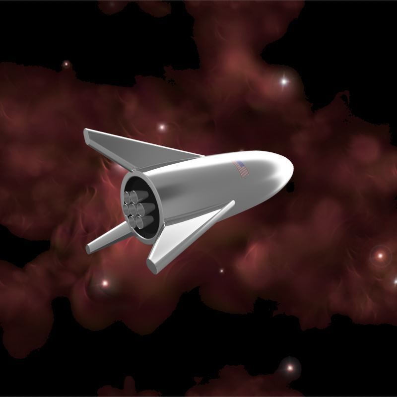 SpaceX Starship Mars Rocket BFR 3D model | CGTrader