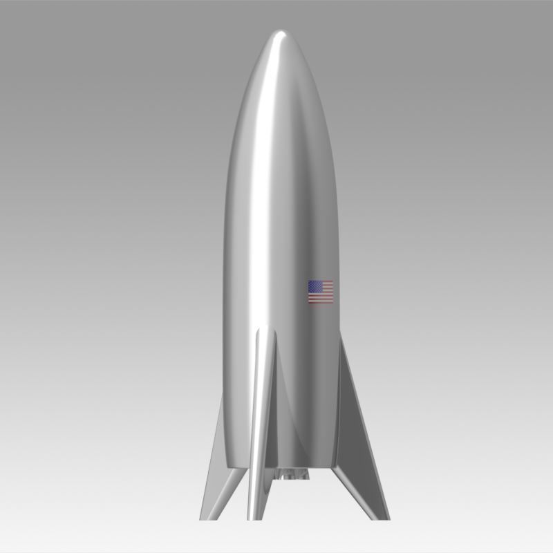 SpaceX Starship Mars Rocket BFR 3D model | CGTrader