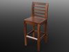 3D model Bar stool with backrest VR / AR / low-poly | CGTrader