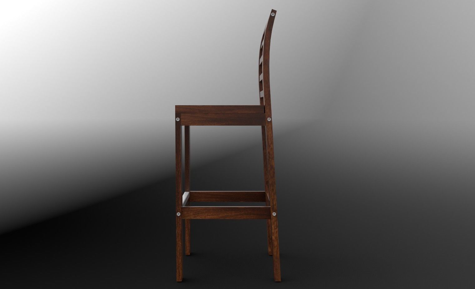 3D model Bar stool with backrest VR / AR / low-poly | CGTrader