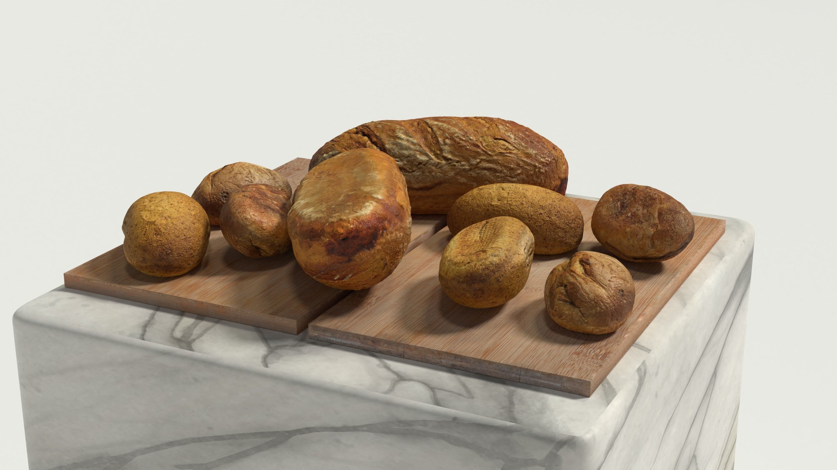 Bakery Bread 3D model animated | CGTrader