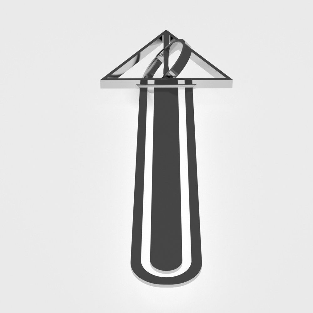 DEATHLY HALLOWS BOOKMARK 3D model 3D printable | CGTrader