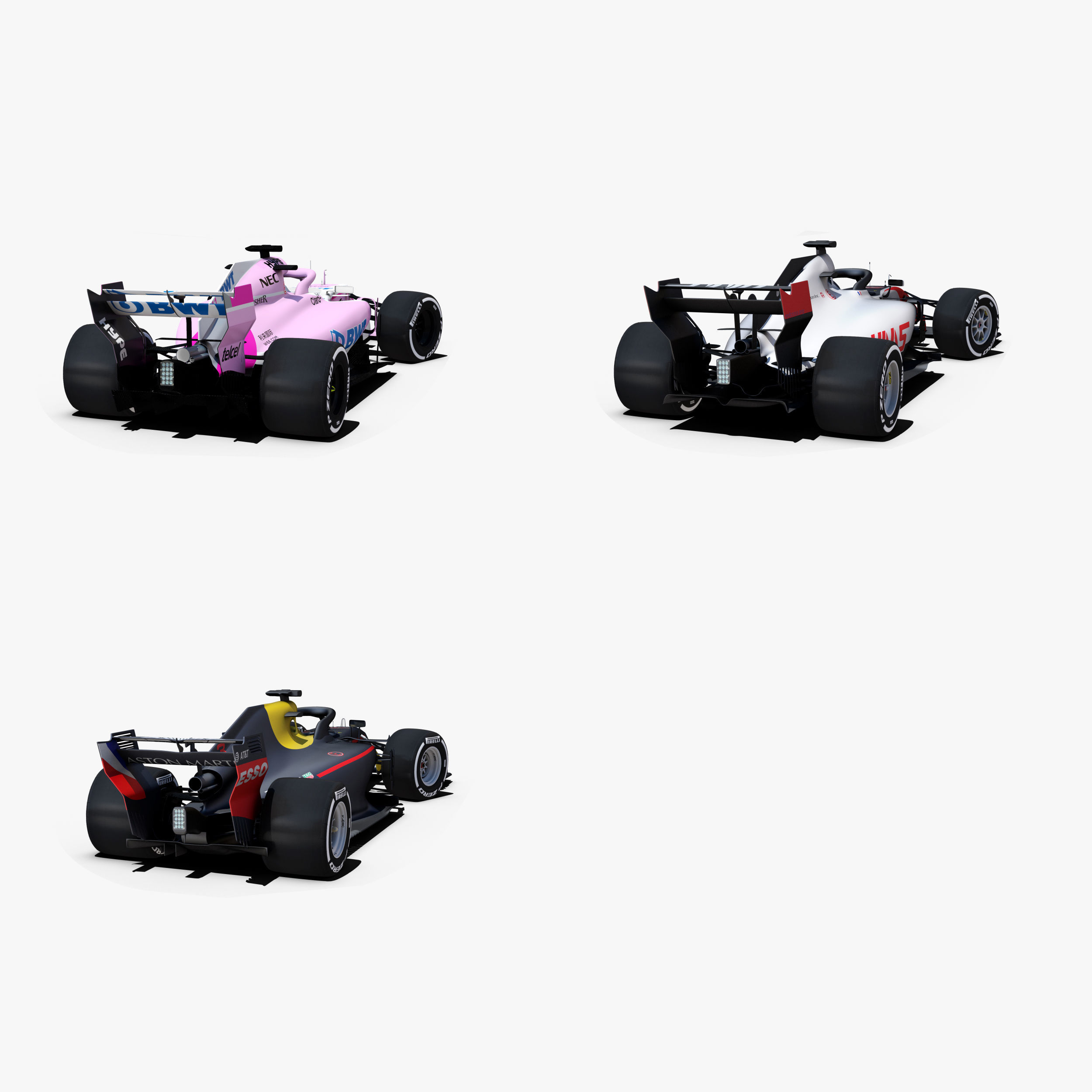 Formula 1 2018 cars Pack 2 3D model rigged | CGTrader