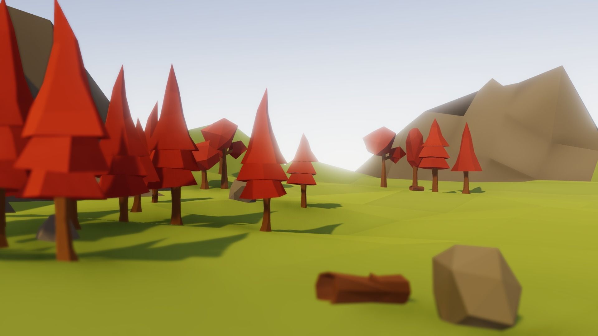 3D model LOW POLY SEASONS TREES VR / AR / low-poly | CGTrader