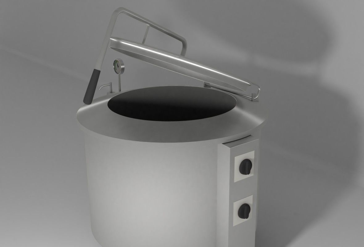 Industrial boiling pan 3D model | CGTrader