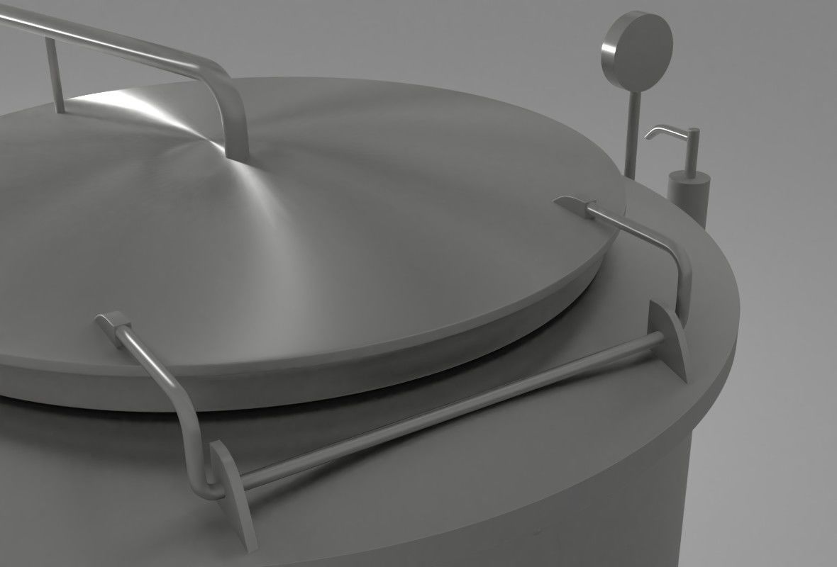 Industrial boiling pan 3D model | CGTrader