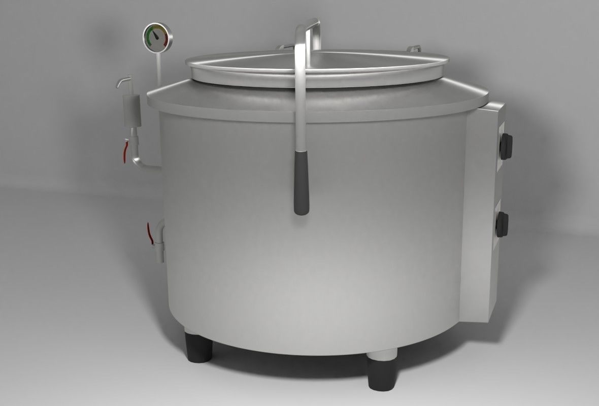 Industrial boiling pan 3D model | CGTrader