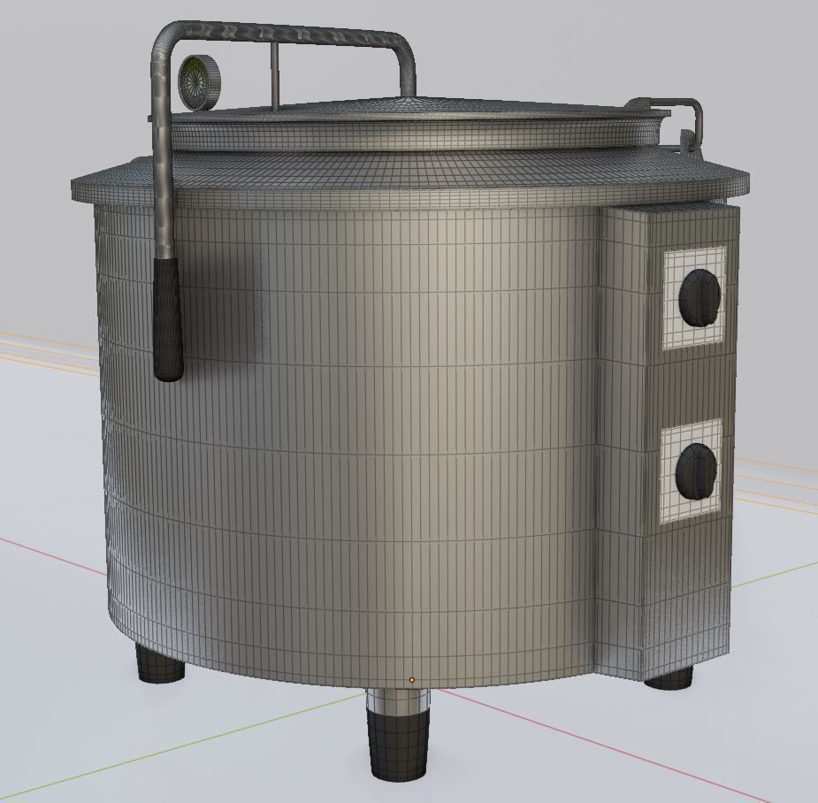 Industrial boiling pan 3D model | CGTrader