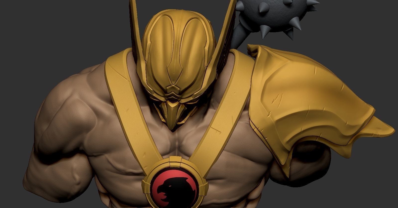 Hawkman golden man 3D model 3D printable | CGTrader