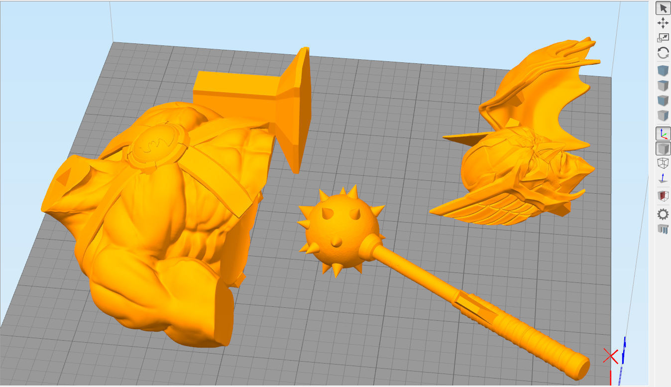 Hawkman golden man 3D model 3D printable | CGTrader