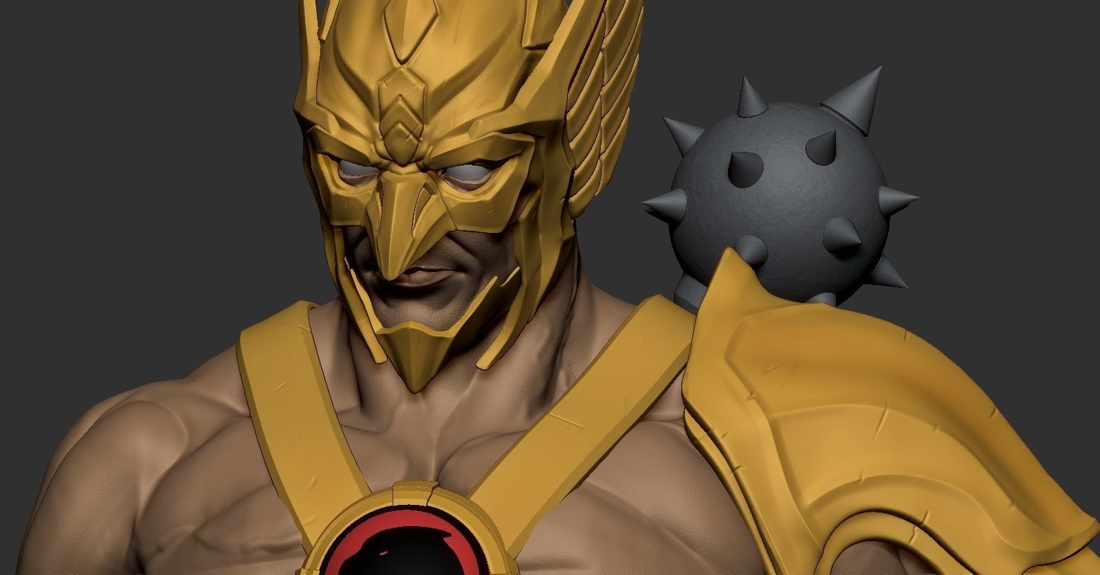 Hawkman golden man 3D model 3D printable | CGTrader