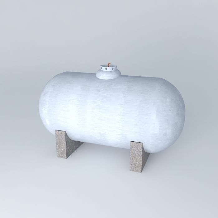 Large residential propane tank free 3D Model MAX OBJ 3DS FBX STL DAE ...