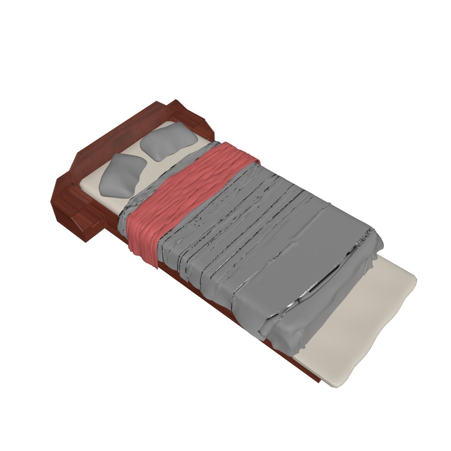 Modern Basic Bed free 3D model | CGTrader